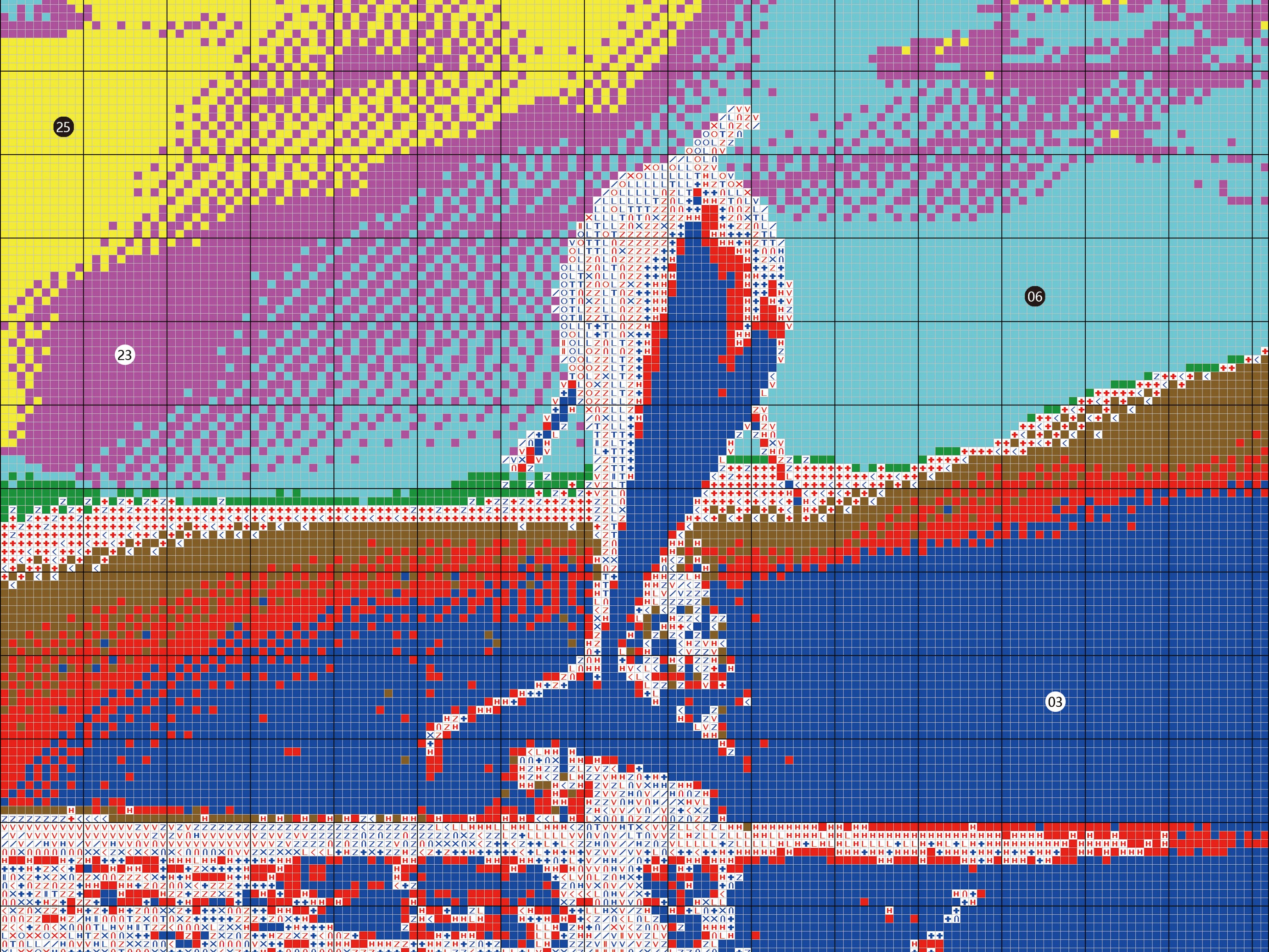 11CT-NCKA096B-1-海豚与船B-43x58-十字绣画布打印图纸_evenslee-站酷ZCOOL