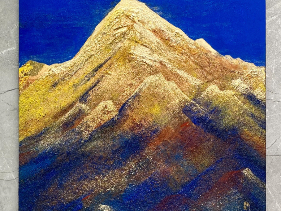 岩彩.日照金山_洢一yiyi-站酷ZCOOL