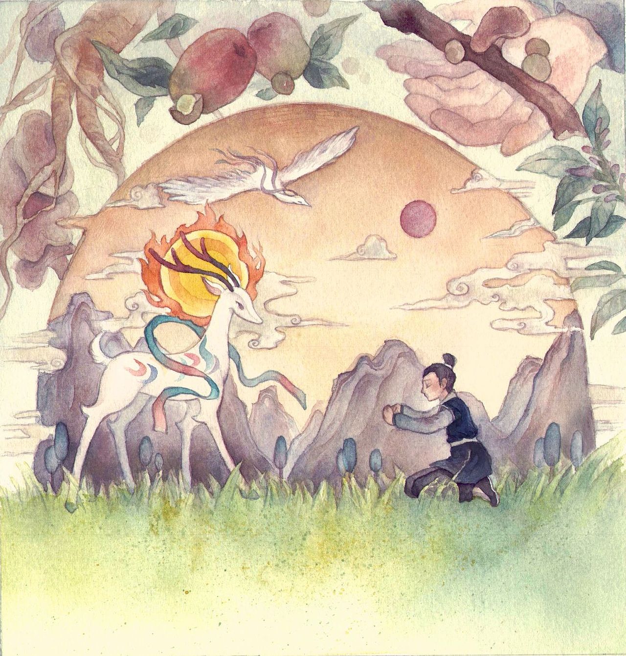 《九色鹿》绘本_阿梨梨alili-站酷ZCOOL