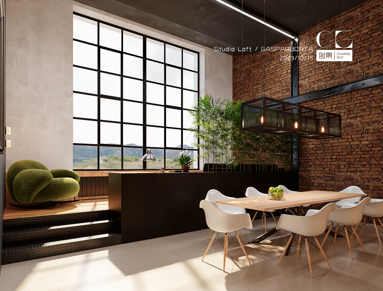 Corona渲染Studio Loft / GASPARBONTA_CG创果-站酷ZCOOL
