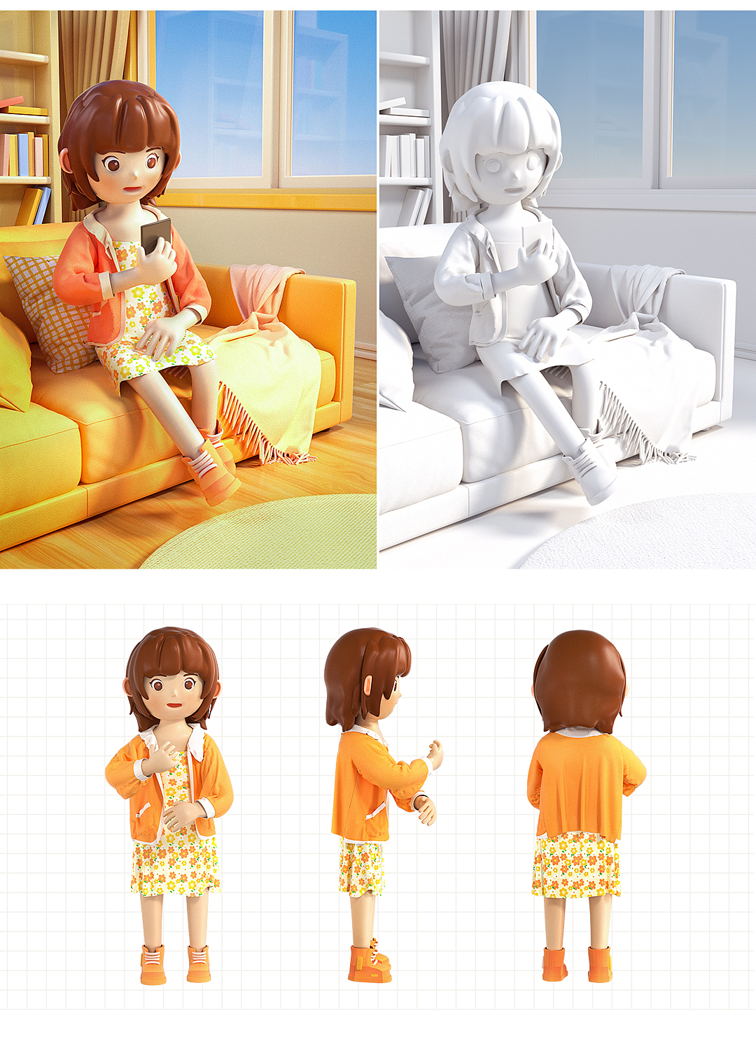 IP人物场景练习_Emily爱米粒的爱-站酷ZCOOL