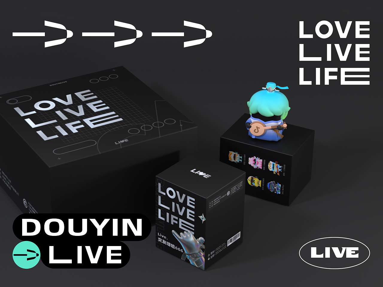 《抖音直播年终伴手礼｜LOVE·LIVE·LIFE》_抖音设计_直播UED-站酷ZCOOL