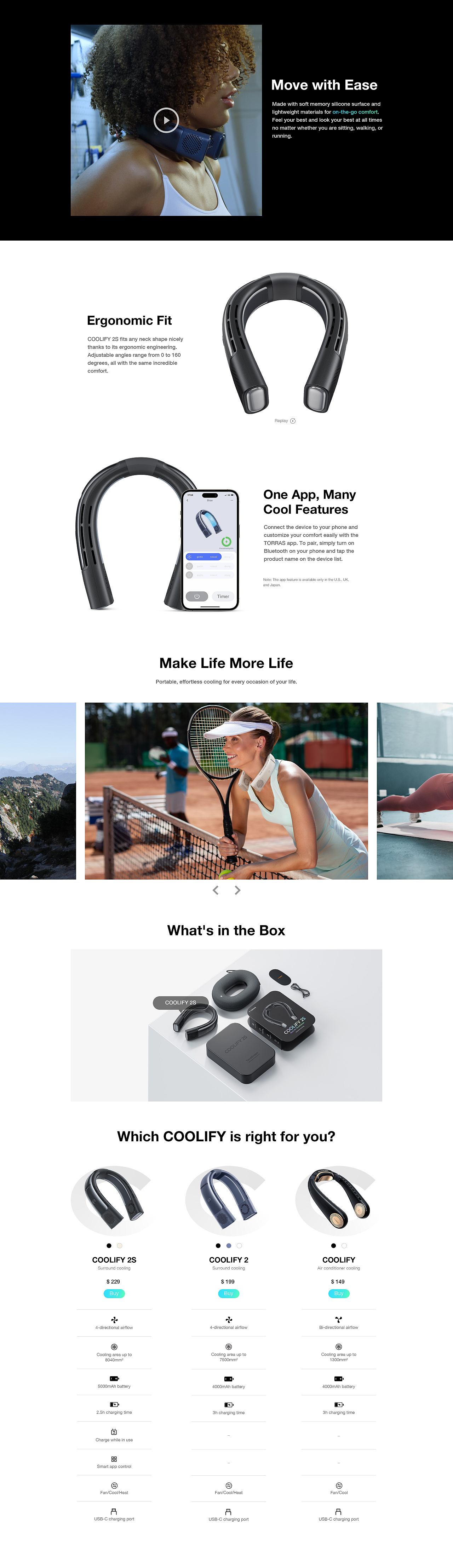 图拉斯COOLIFY 2S挂脖空调官网着陆页_風之谷-站酷ZCOOL