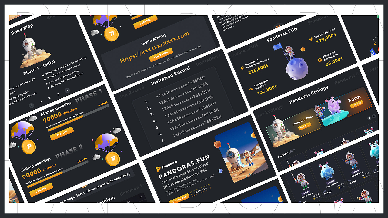 Partial collection of blockchain web UI pages_小萳子-站酷ZCOOL