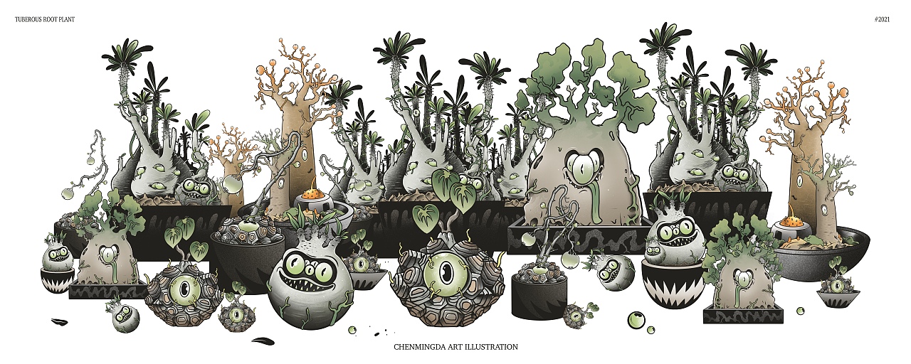 Monster root illustration_晨鸣达-站酷ZCOOL
