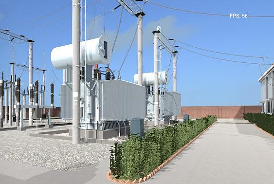 110kV牵引变电所全套设备模型（unity包）_华东院ecidi-站酷ZCOOL