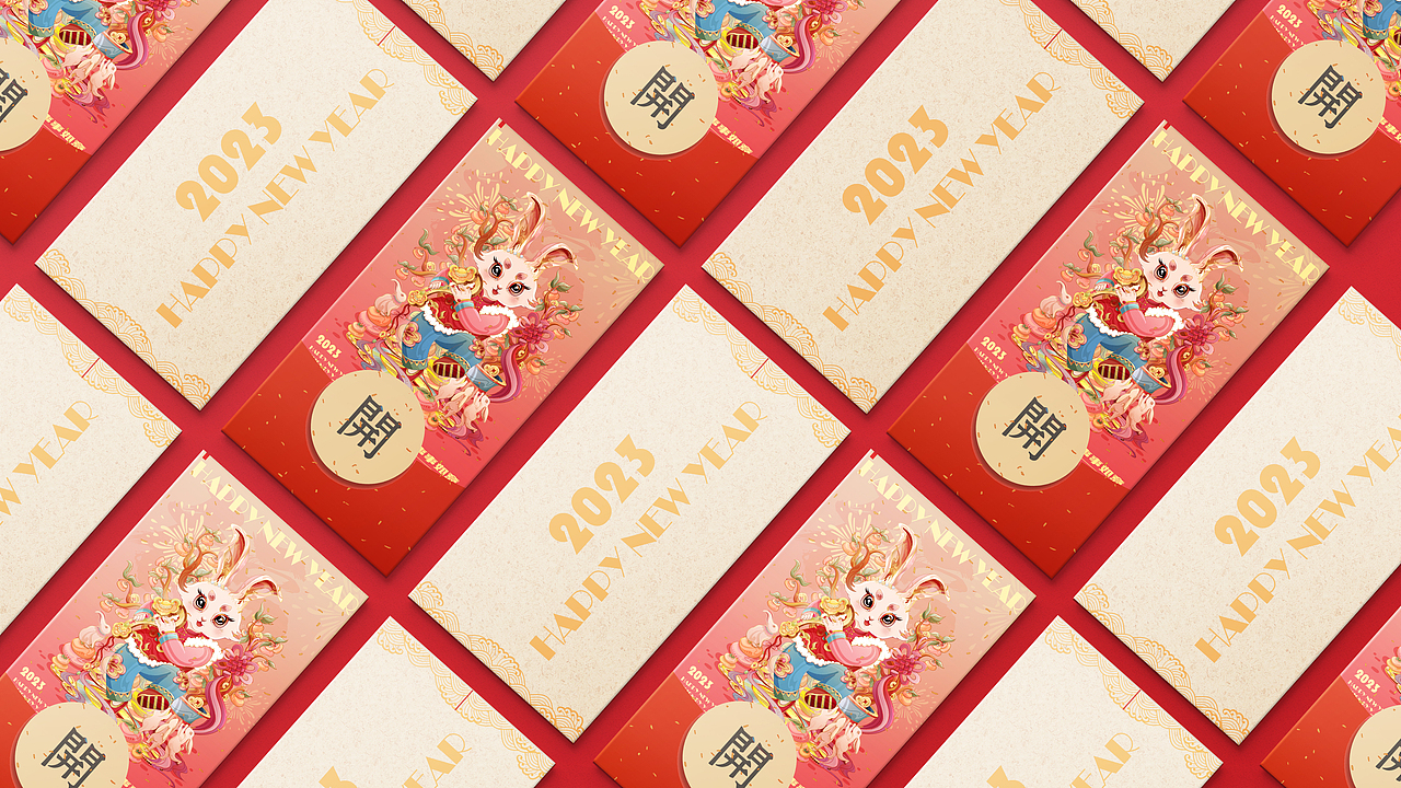 【万兔随福】主题插画 | 新年插画_Y__秋秋-站酷ZCOOL