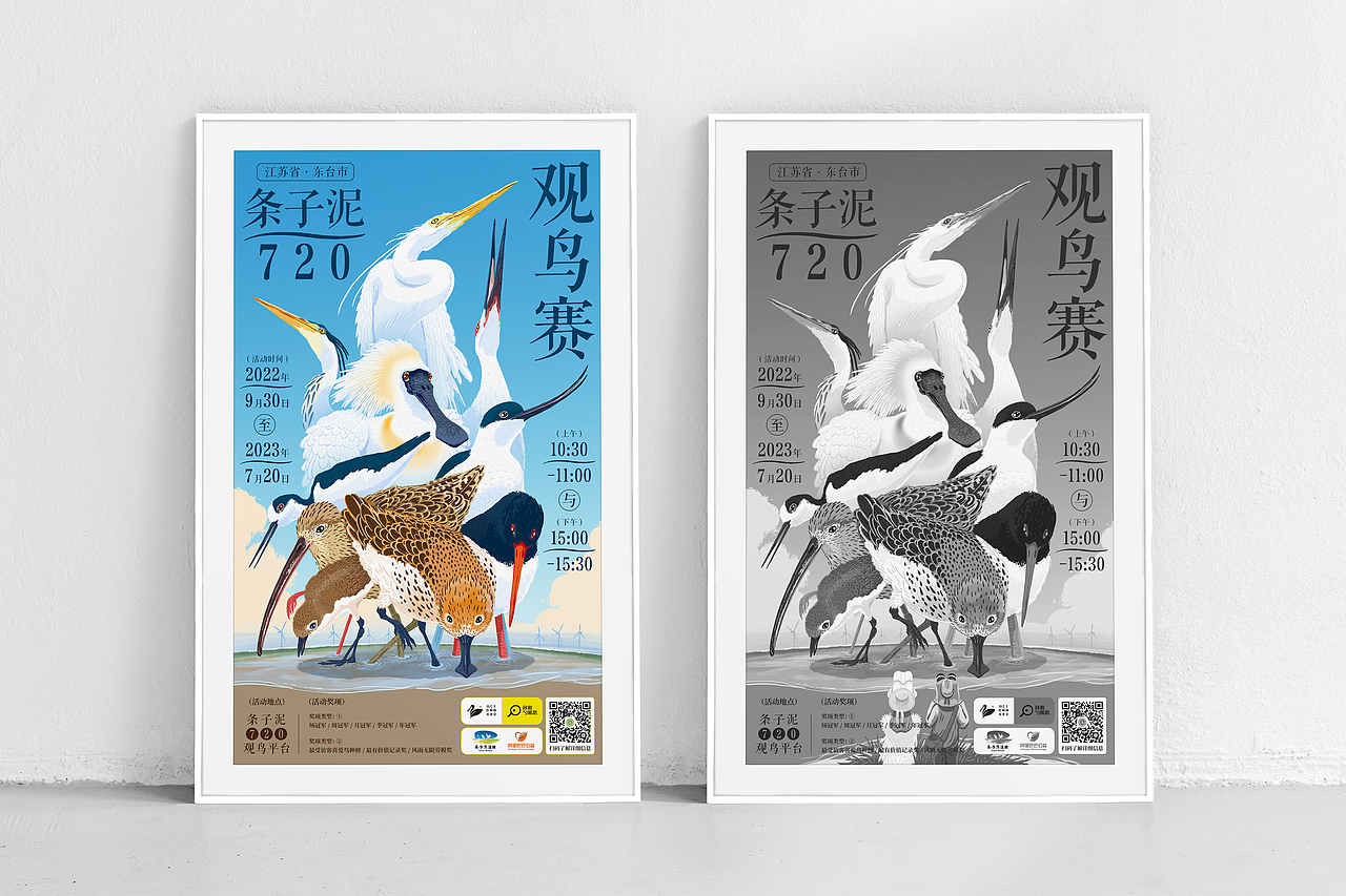 条子泥720观鸟赛.海报设计_进退设计-站酷ZCOOL