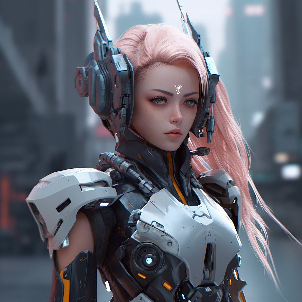 Mecha girl_戈多GD-站酷ZCOOL