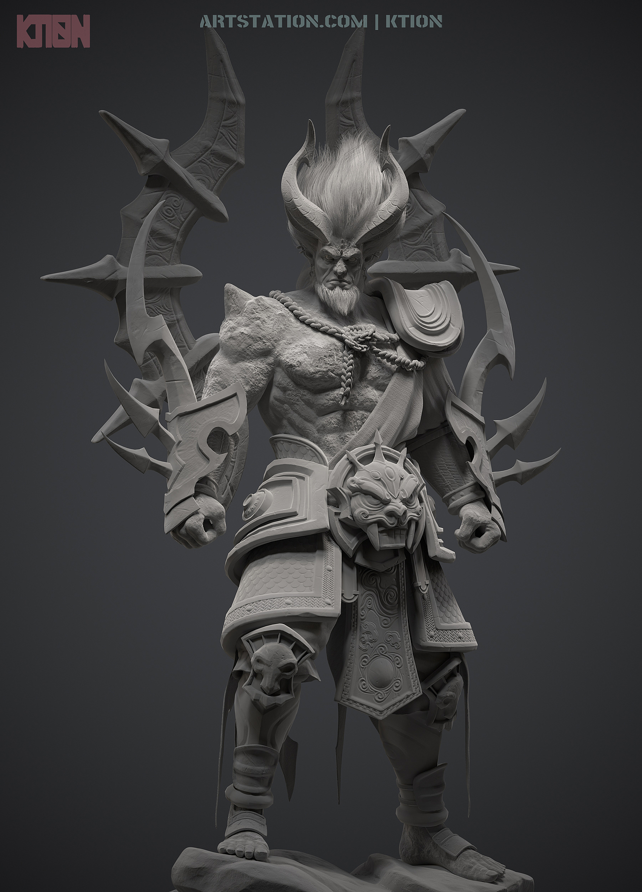 《火神真君》白模_Ktion-站酷ZCOOL