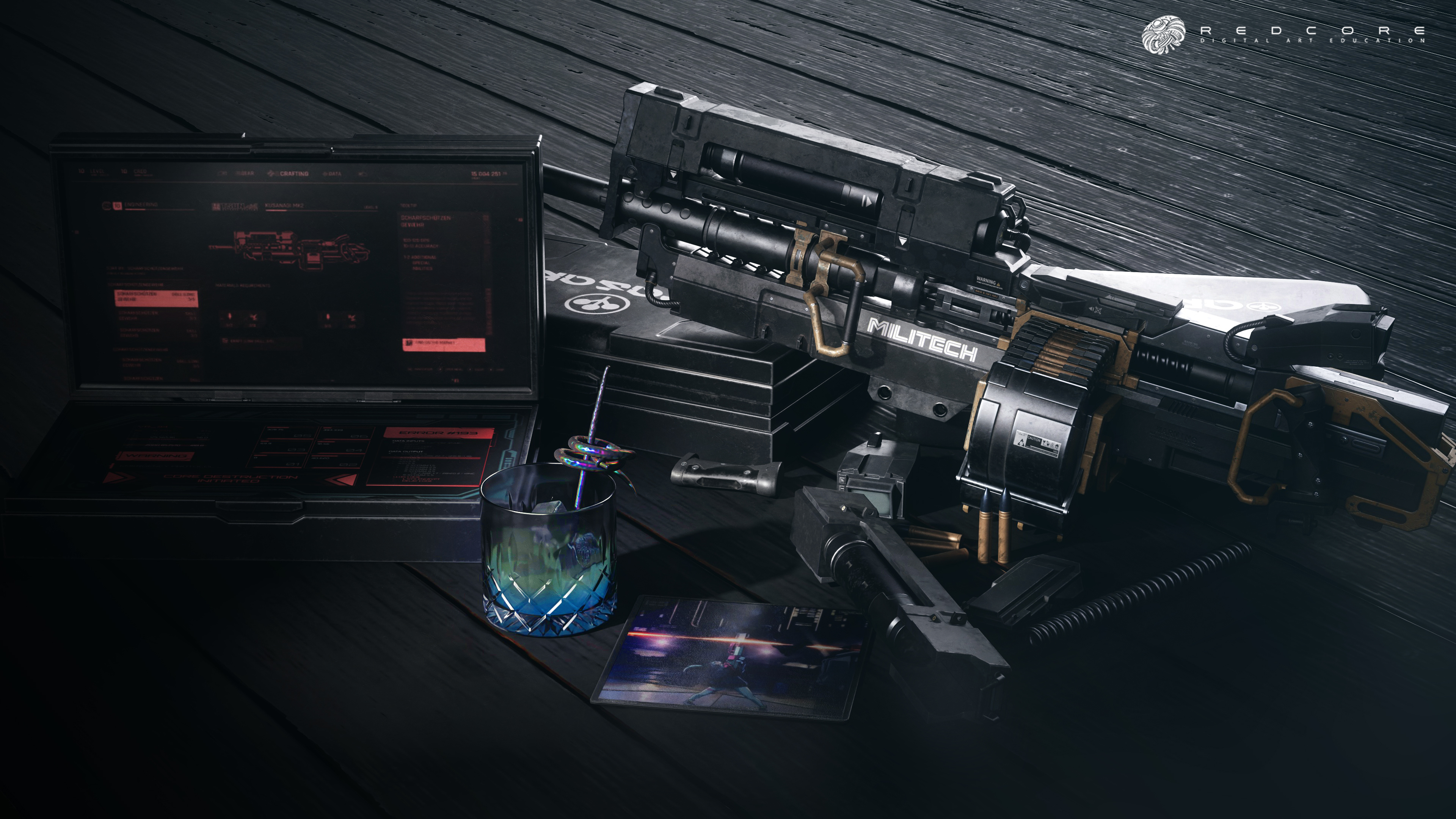 《赛博朋克2077》赤核学员3A级复刻—青春版亚当·重锤_赤核数字艺术-站酷ZCOOL