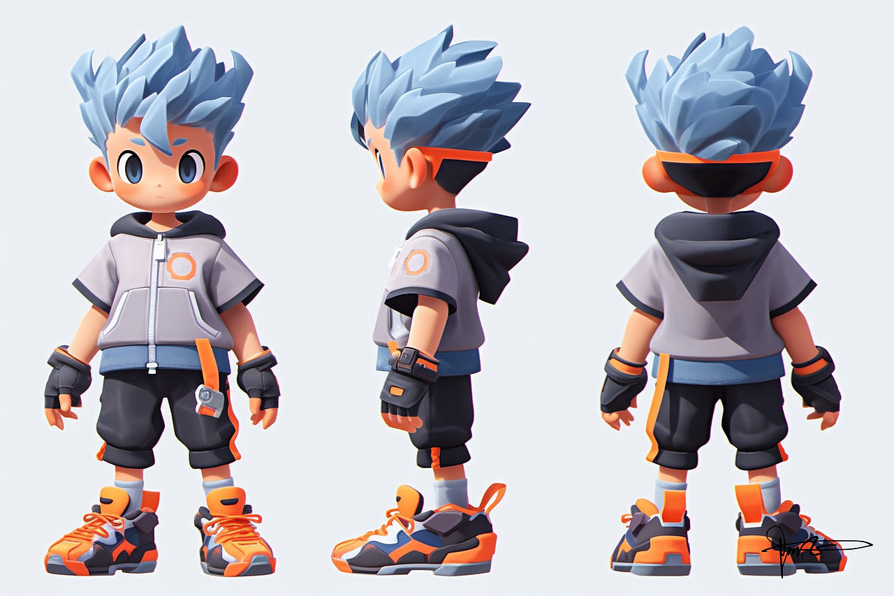 男孩IP形象设计系列一_不耳创意设计-站酷ZCOOL