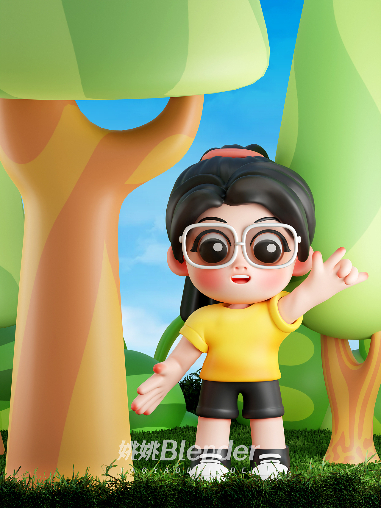 blender 卡通IP场景_Yao姚姚Blender-站酷ZCOOL