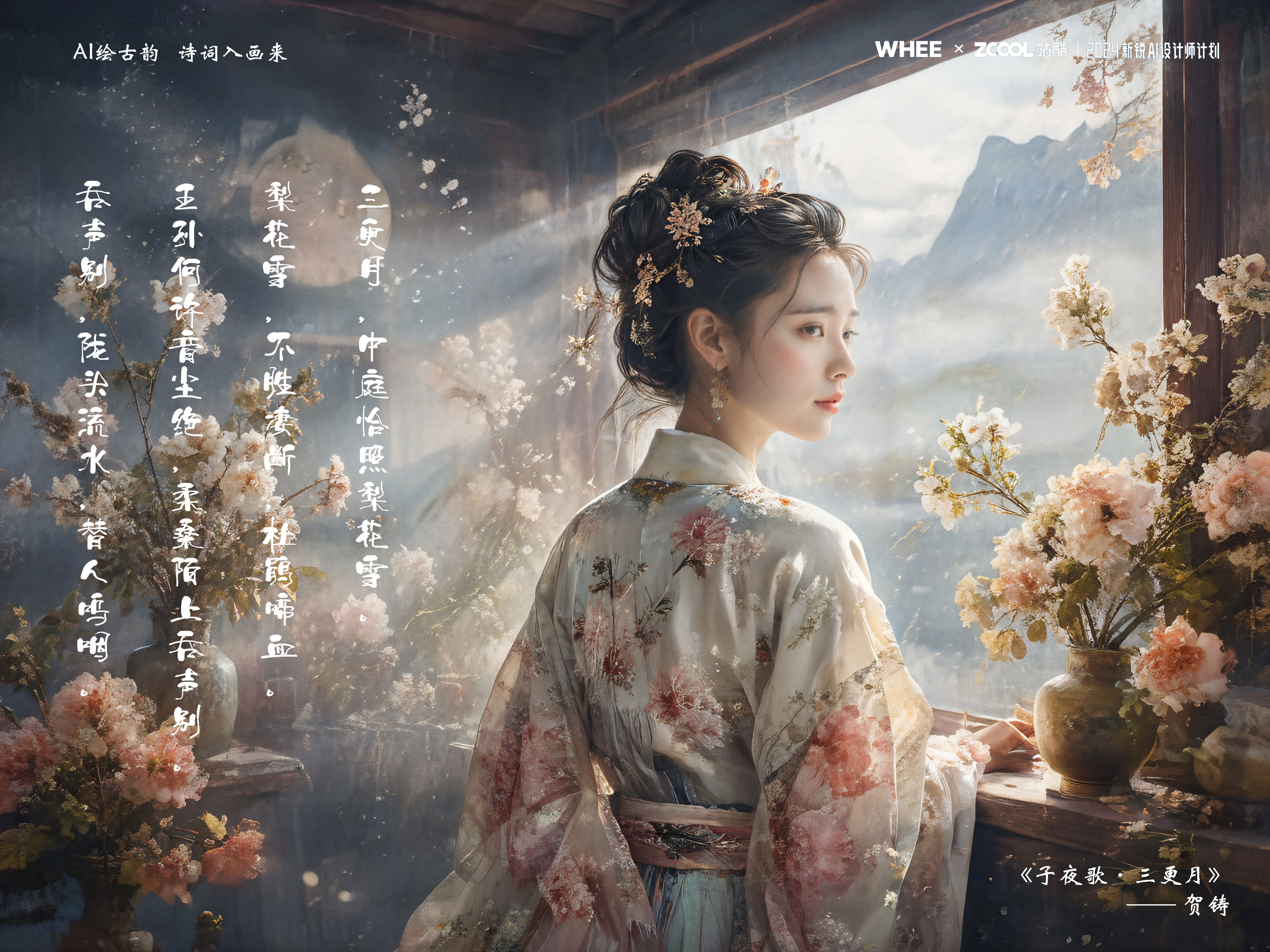 《子夜歌·三更月》WHEE | AI创作_色叔-站酷ZCOOL