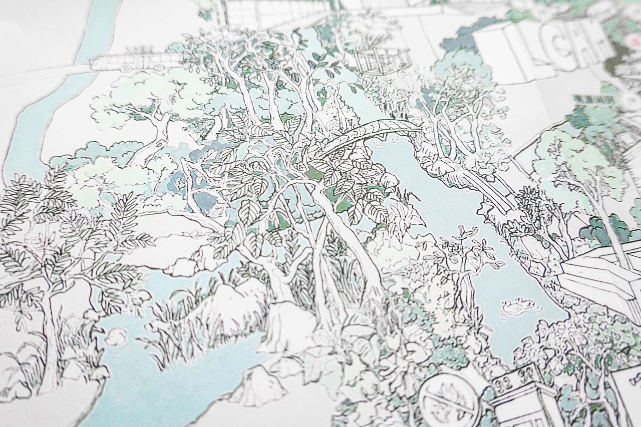 上海临港文旅手绘地图 Shanghai Lingang Tour Map_一线画廊-站酷ZCOOL