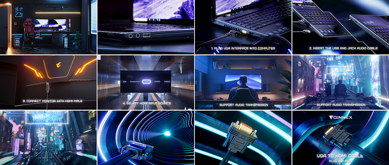 九月渲染练习合集｜数据线 电竞 3C 美妆_梦想家Kimi-站酷ZCOOL