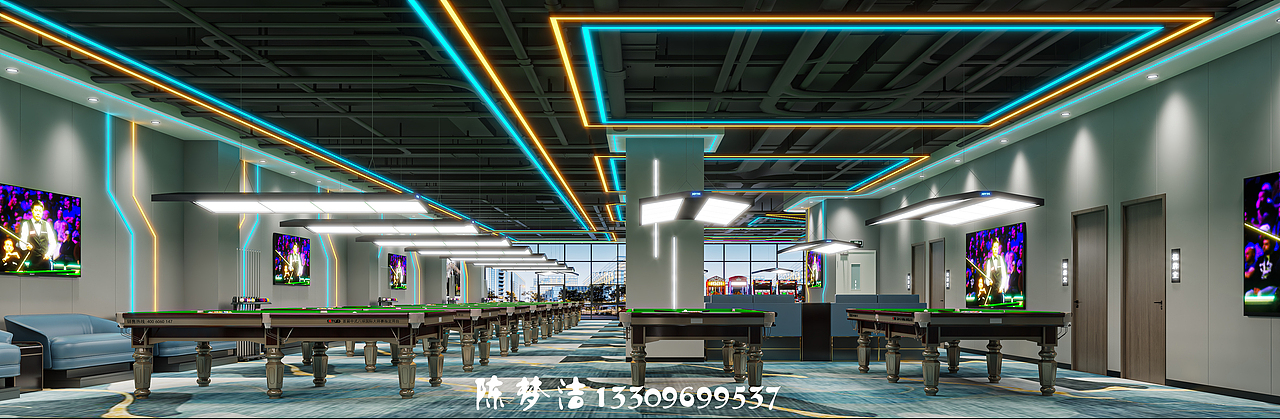 台球俱乐部--桌球俱乐部_梦MengJie-站酷ZCOOL