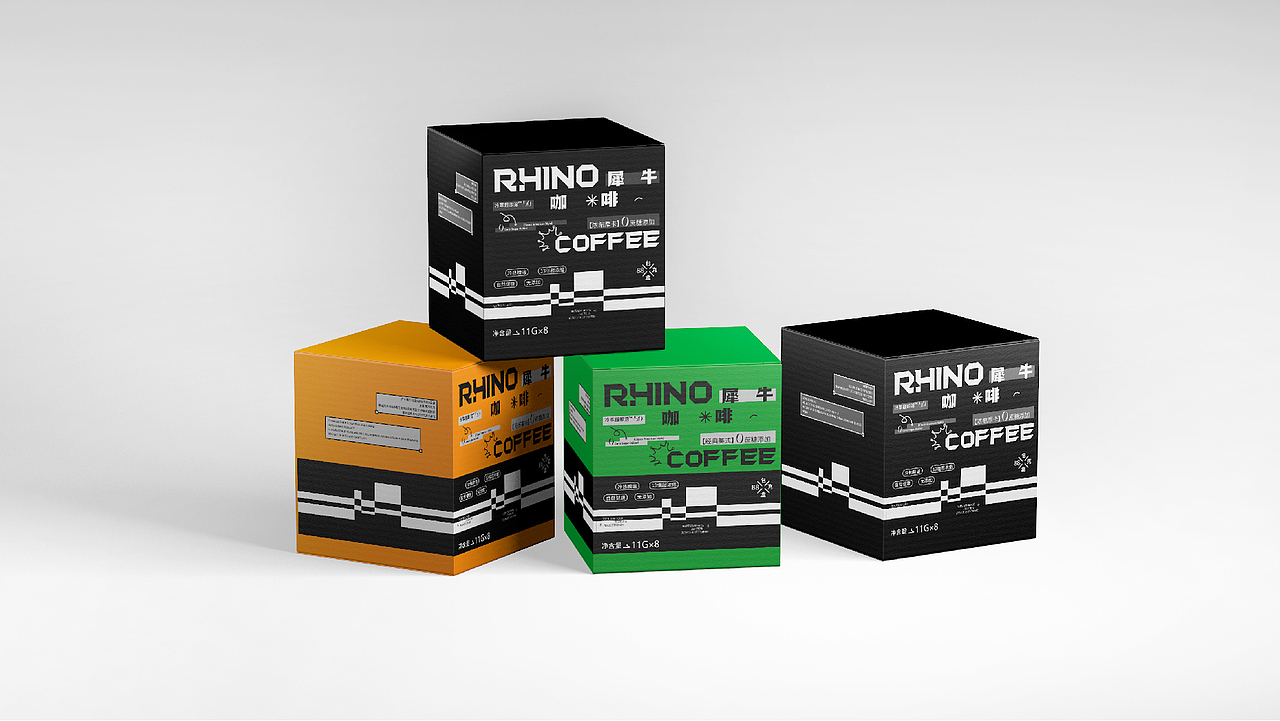 RHINO COFFEE 犀牛咖啡包装设计_拾壹的大杂院儿-站酷ZCOOL