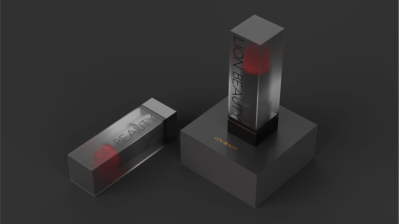 LION BEAUTY 彩妆品牌产品设计包装设计产品效果图渲染_LKKdesignHZ-站酷ZCOOL