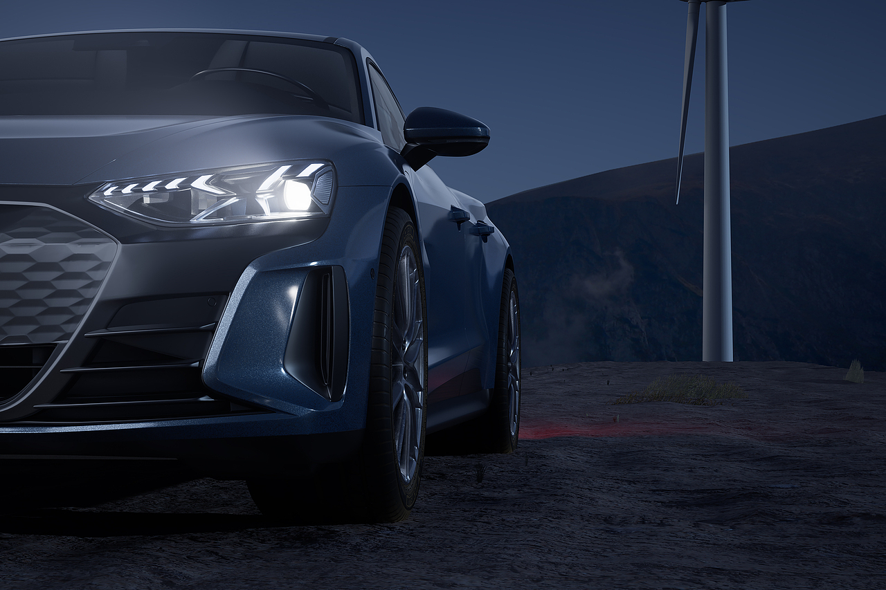 Audi E-tron GT实景渲染_FIREFLY_LU-站酷ZCOOL