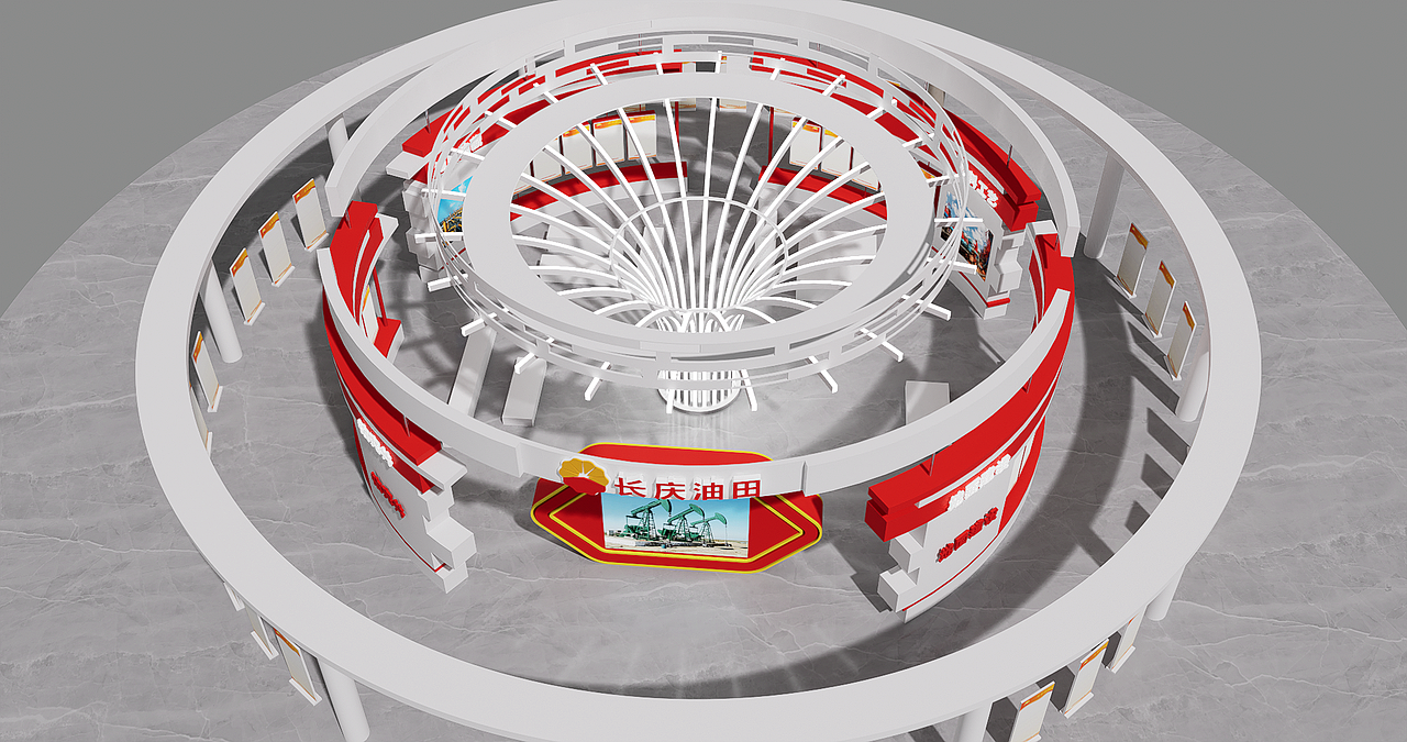 D5渲染器 C4D 油田展馆_神兽丶-站酷ZCOOL