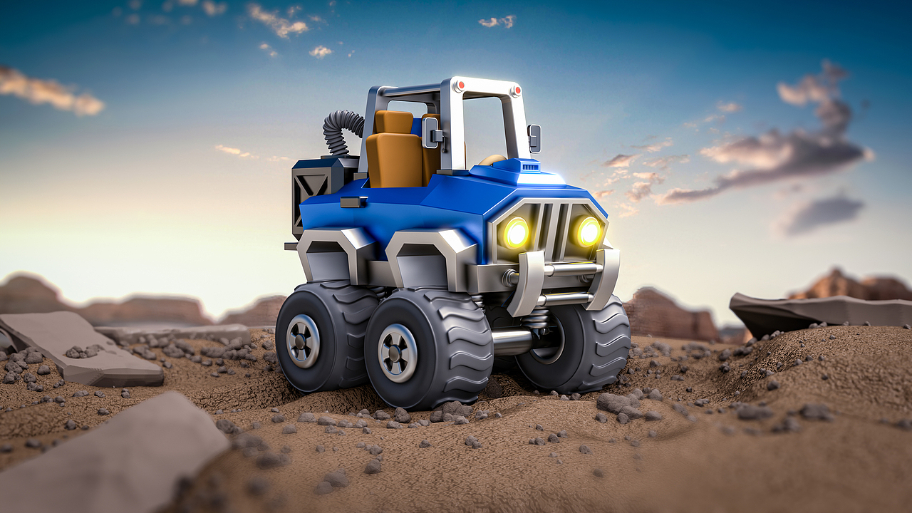 blender练习-Small Truck_李大博-站酷ZCOOL