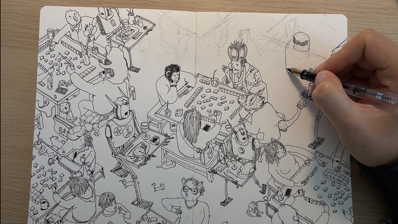 麻将馆_红绿honglv-站酷ZCOOL