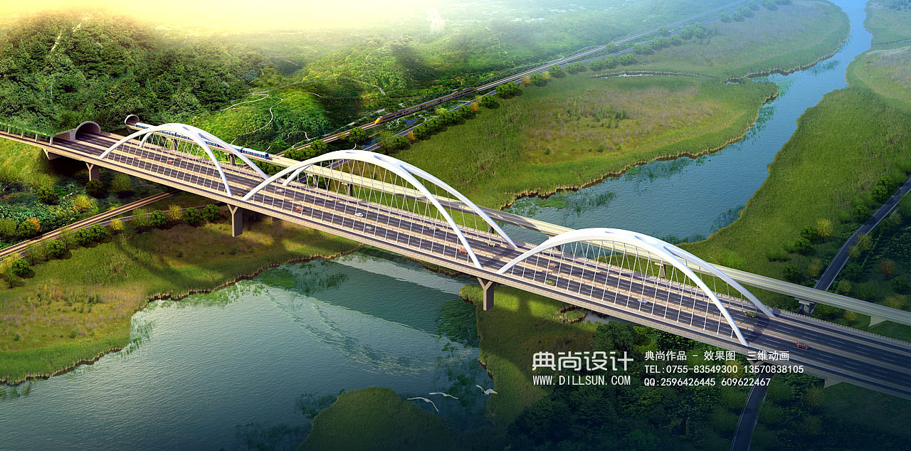 桥梁设计效果图 12_典尚设计三维影像-站酷ZCOOL