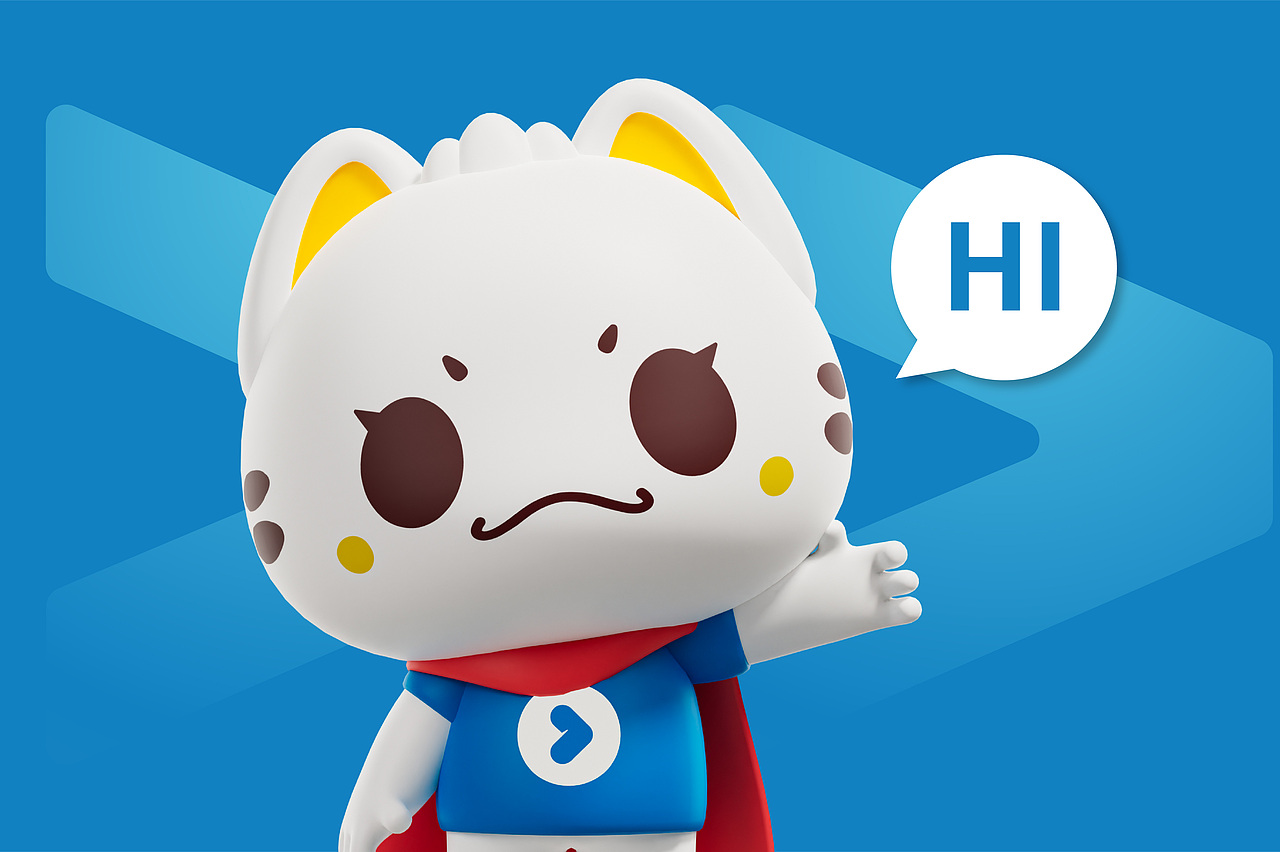 原创猫猫卡通IP大于号（可买断）_怪肉肉RoRo-站酷ZCOOL