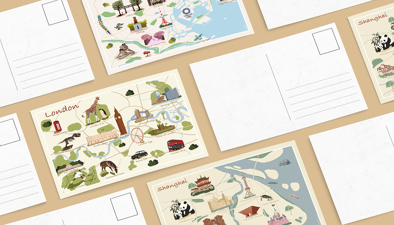 旅行明信片_emmali_-站酷ZCOOL