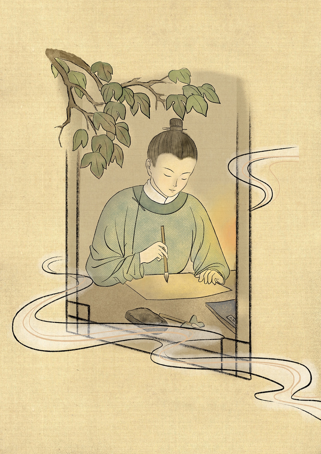 苕上十二时辰——宋代湖式生活 展览插画_JANNY夜光脑子-站酷ZCOOL