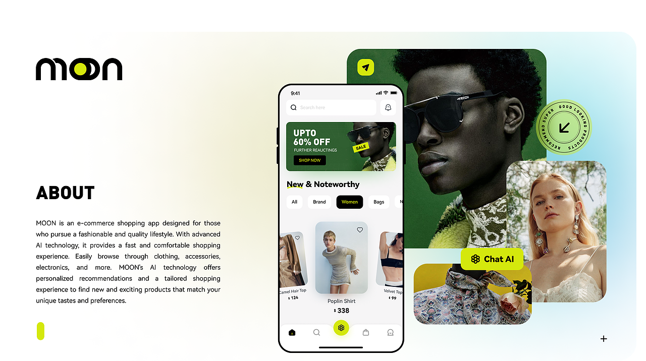MOON chat AI 电商APP设计_一山有木兮一-站酷ZCOOL