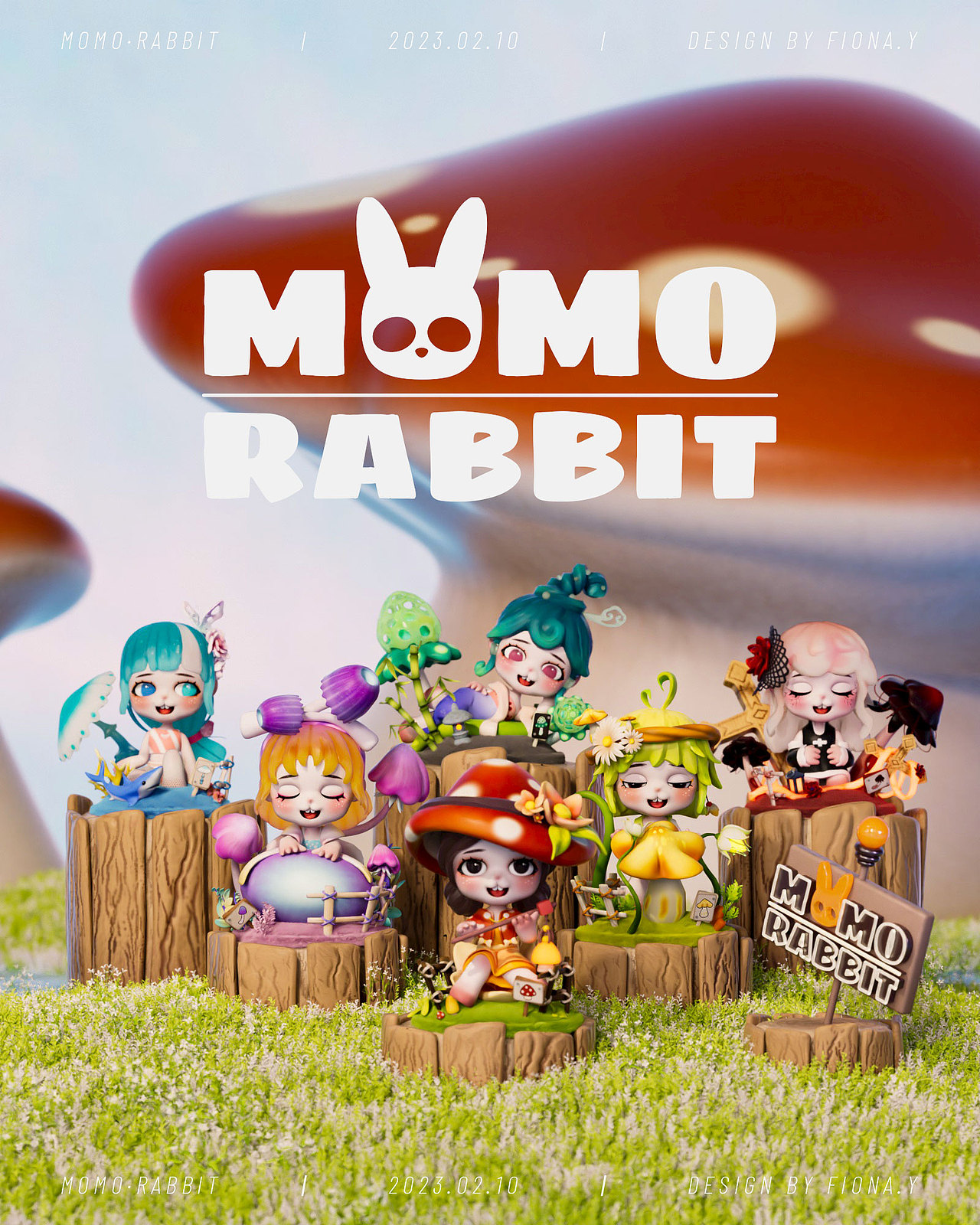 【MOMO】奇妙蘑蘑兔 | 个人原创IP_靠尾巴吃饭的狐狸-站酷ZCOOL