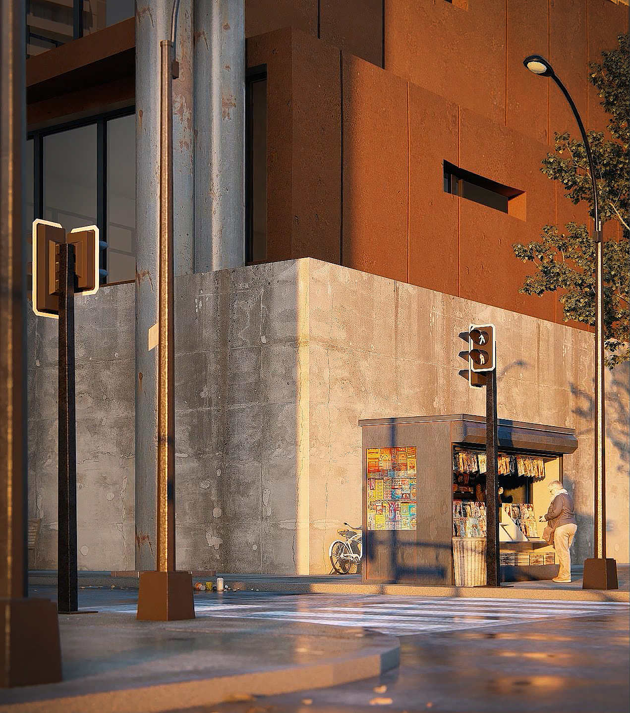 街道办公楼LUMION渲染_JIHB-站酷ZCOOL