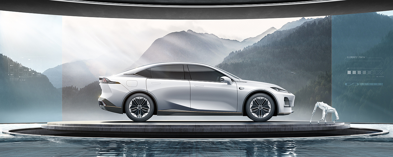 长安深蓝SL03官方渲染图_长安设计CADESIGN-站酷ZCOOL