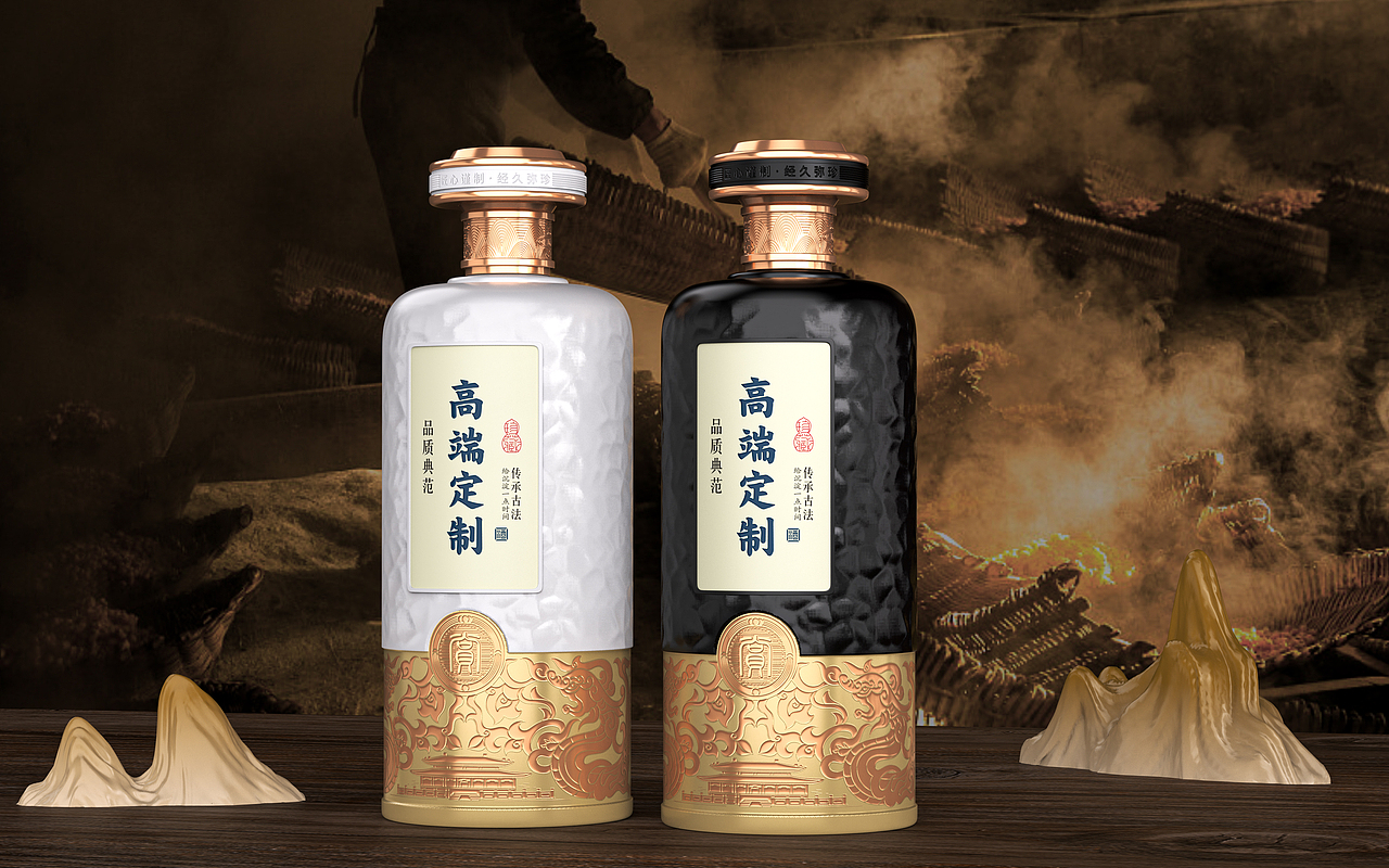 复古酒_两杯-站酷ZCOOL