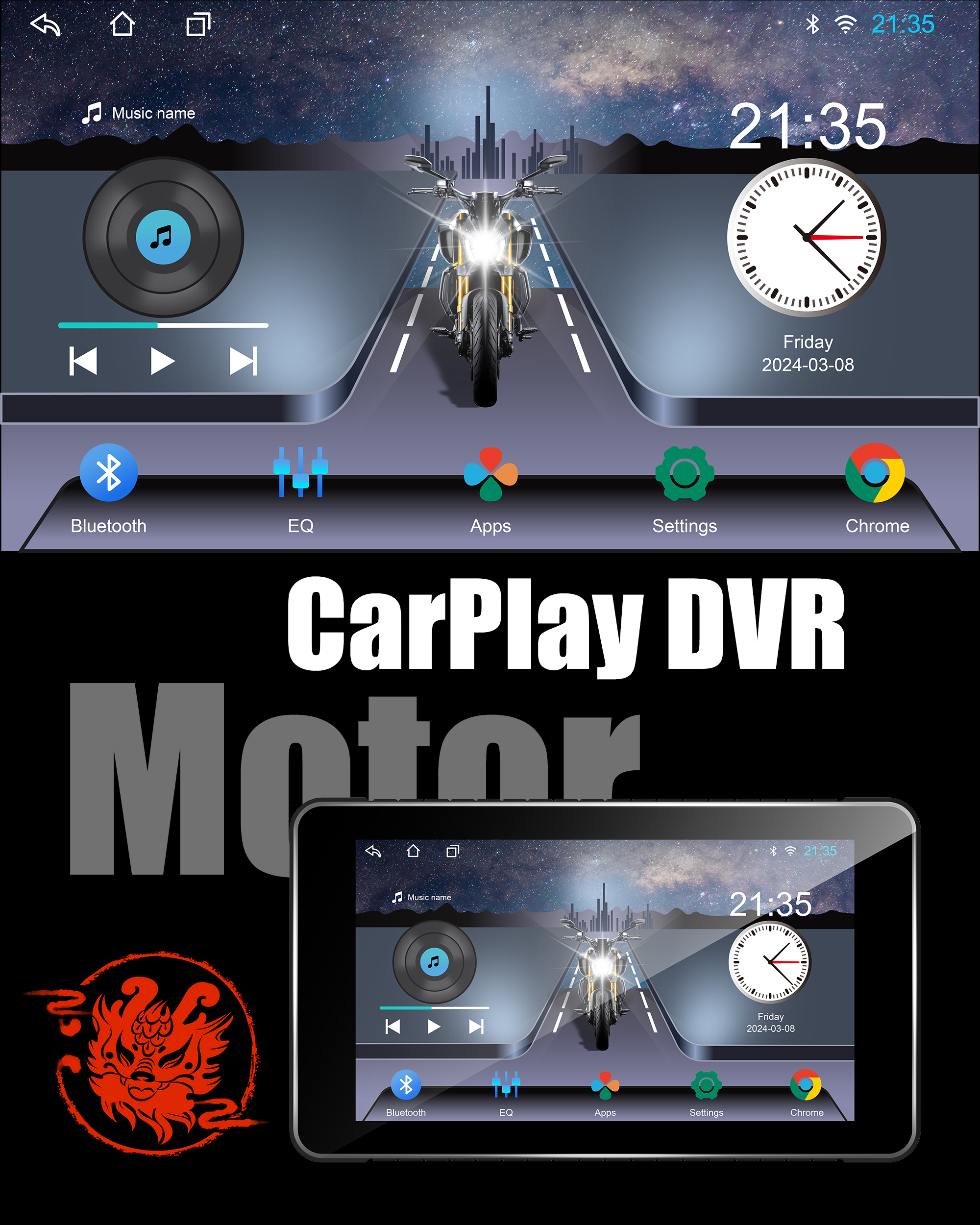 Motor CarPlay DVR 摩托车载导航仪_TimiZhao-站酷ZCOOL