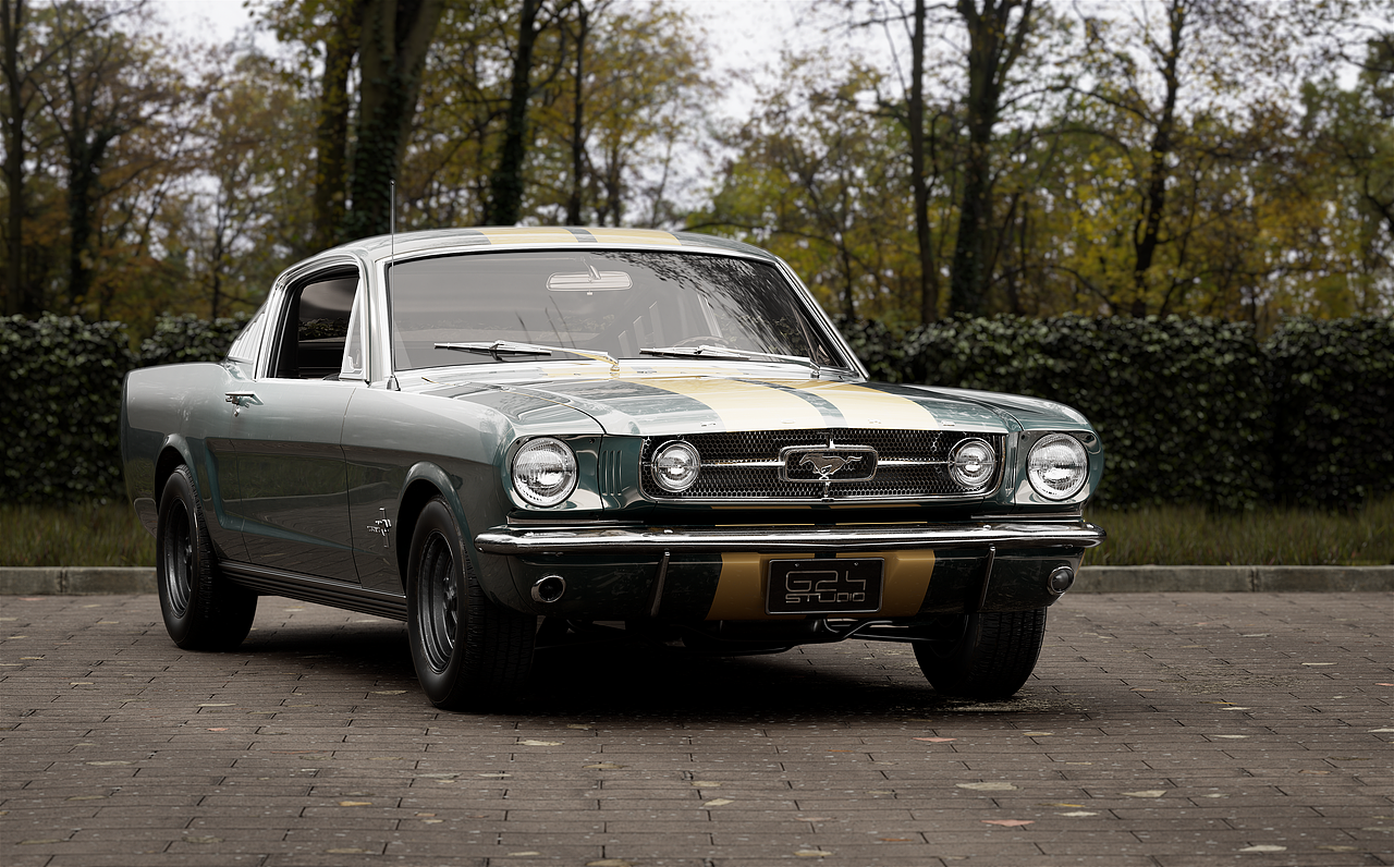 1965 Ford Mustang Fastback - CGI_樂壹漓-站酷ZCOOL