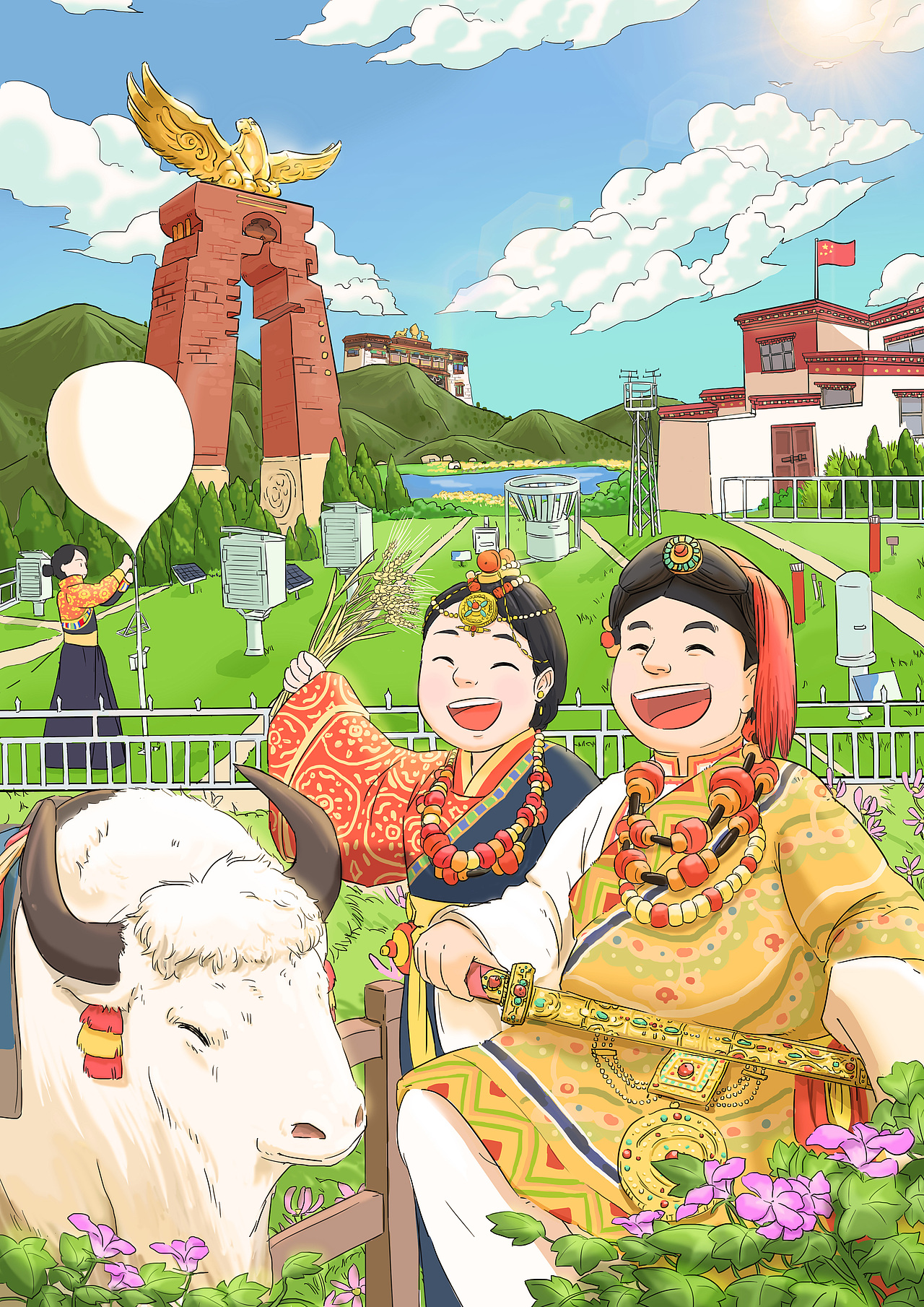 昌都气象局年历插画_煜Hankenyo-站酷ZCOOL