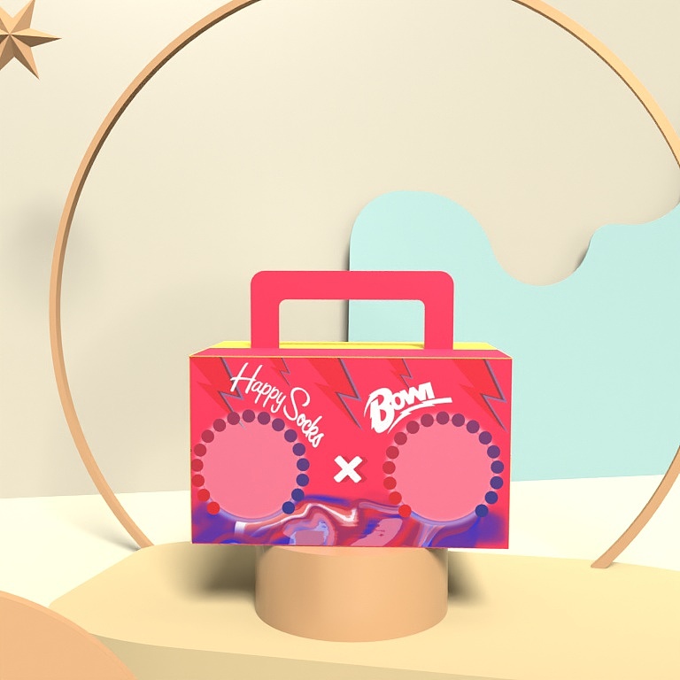 Happy Socks&大卫鲍伊联名包装盒设计_小天使呐-站酷ZCOOL