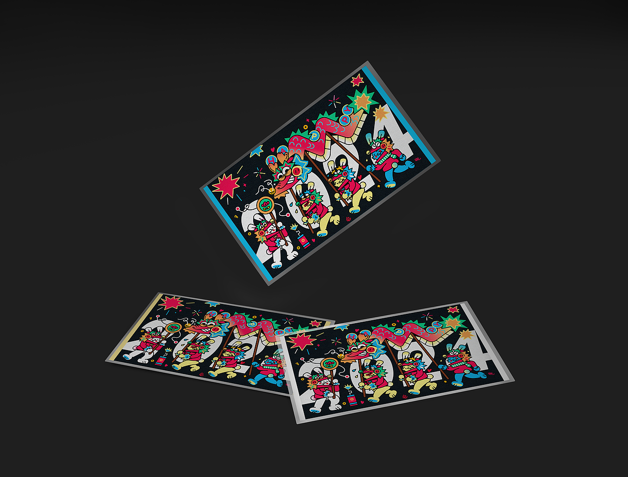 2024年龙年日历|日历插画设计_1005xz-站酷ZCOOL