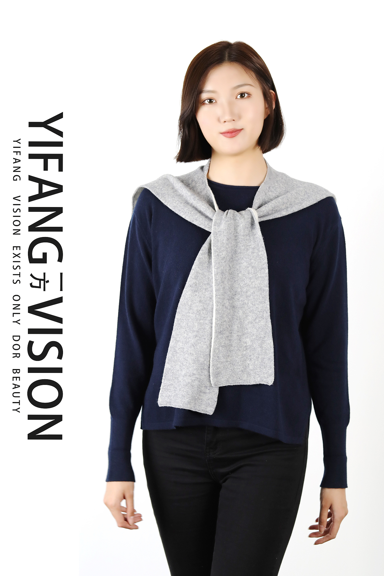 服装女装 / 羊绒衫 / 模特上身图_浩然儿啊-站酷ZCOOL