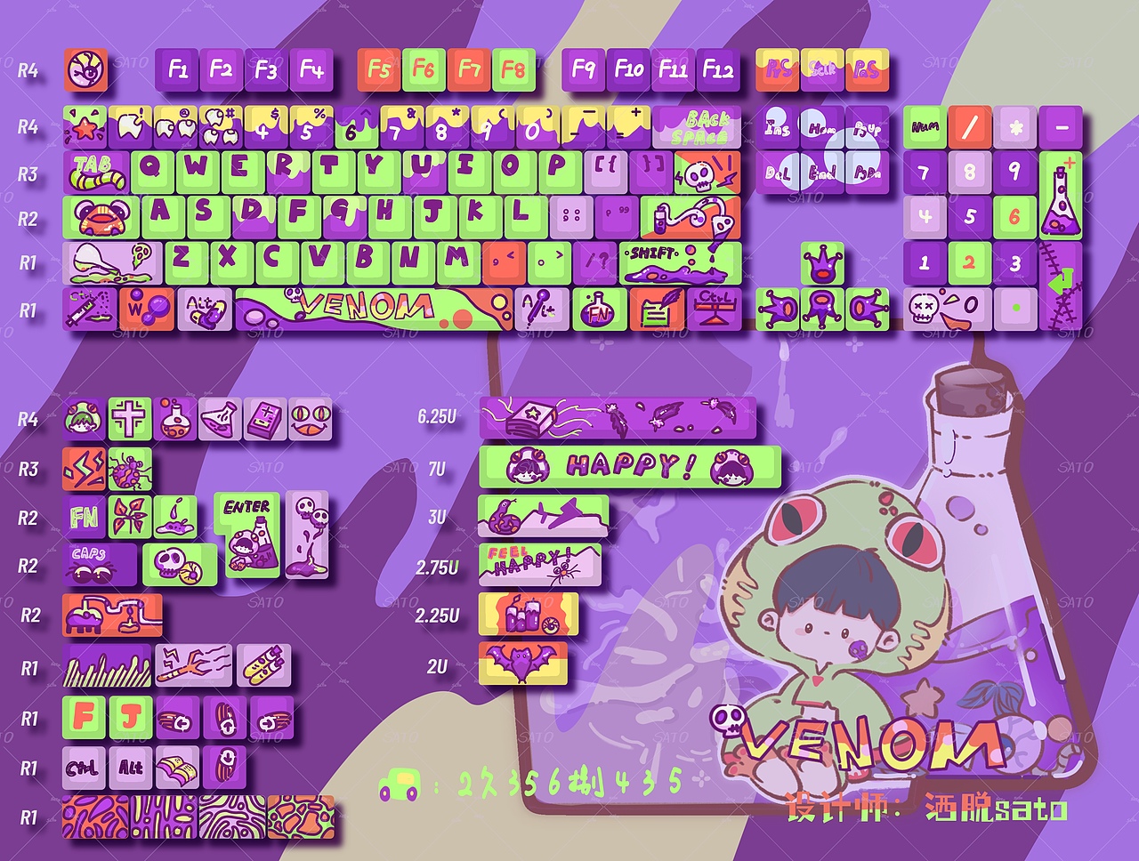 6-7月的一些键帽设计稿_洒脱sato-站酷ZCOOL