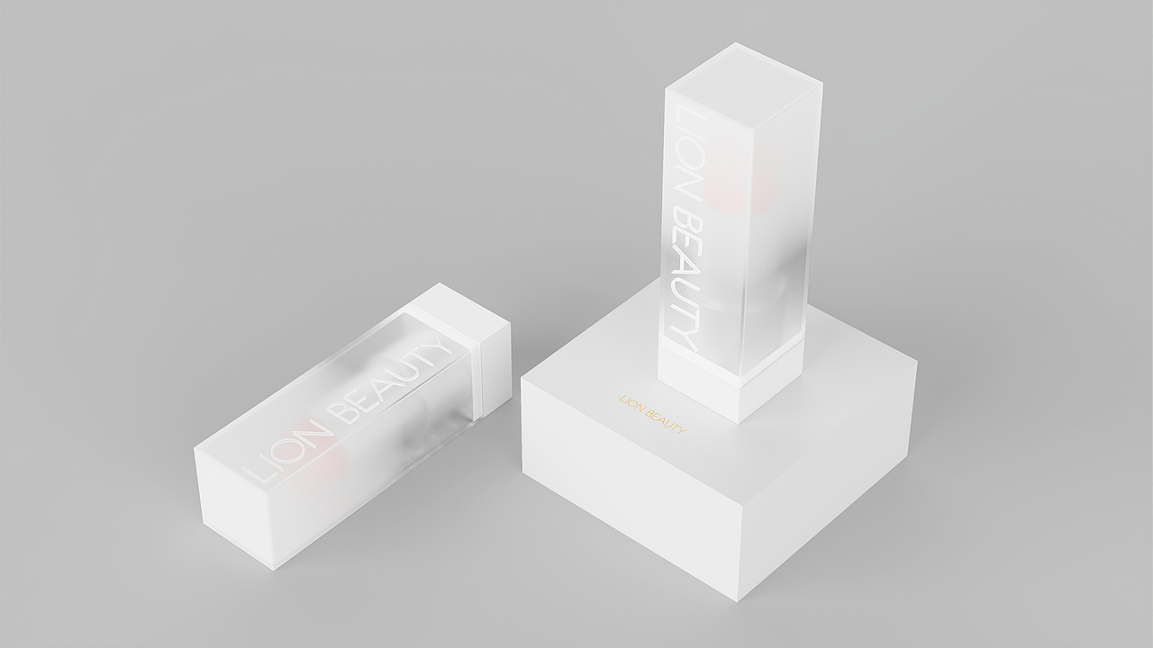 LION BEAUTY 彩妆品牌产品设计包装设计产品效果图渲染_LKKdesignHZ-站酷ZCOOL