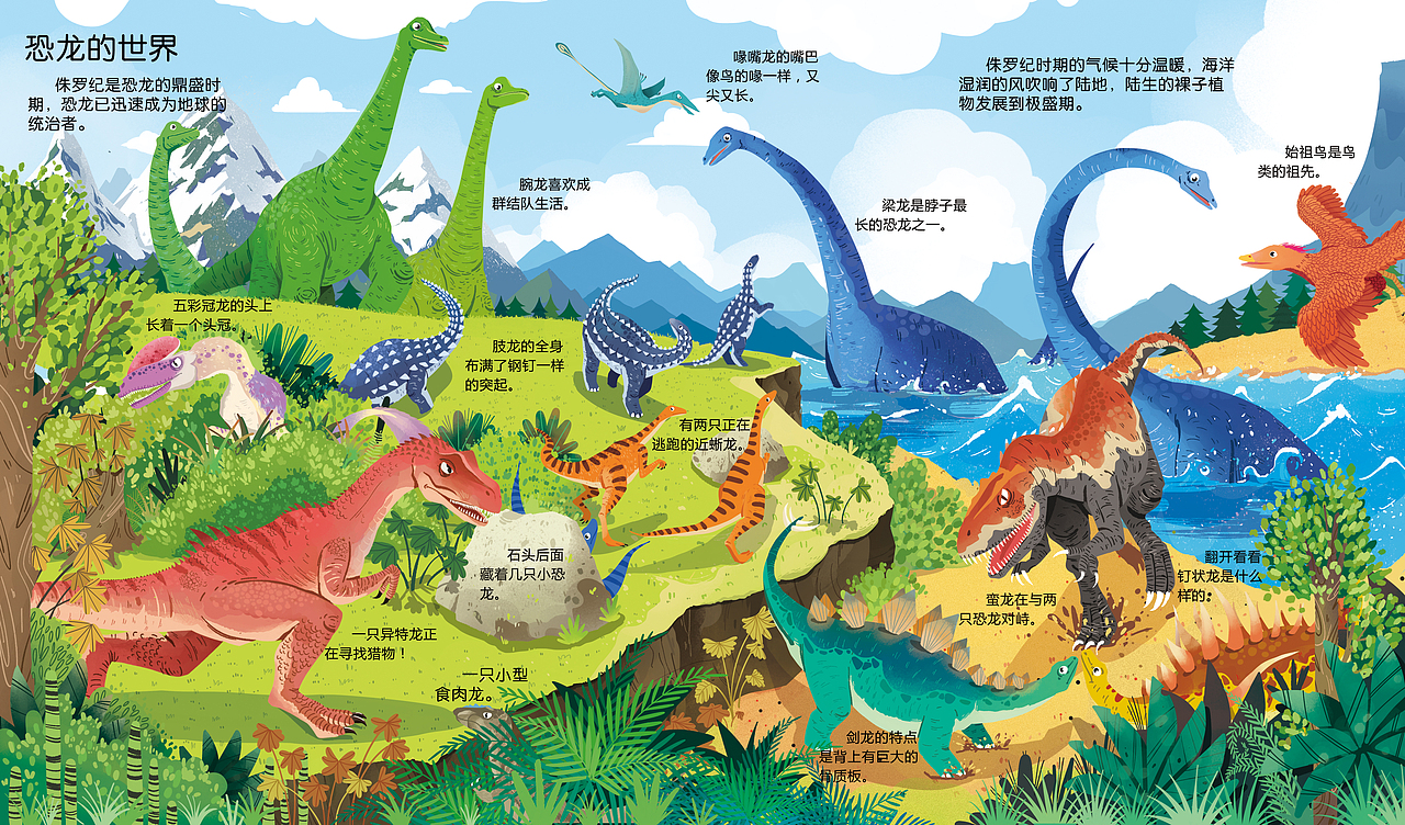 《揭秘恐龙》翻翻书_张嘉铭Cnis-站酷ZCOOL