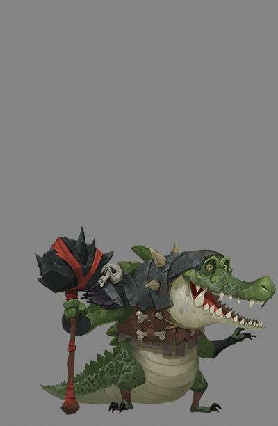 spine动画#鳄鱼战士# npc_tlm1990-站酷ZCOOL