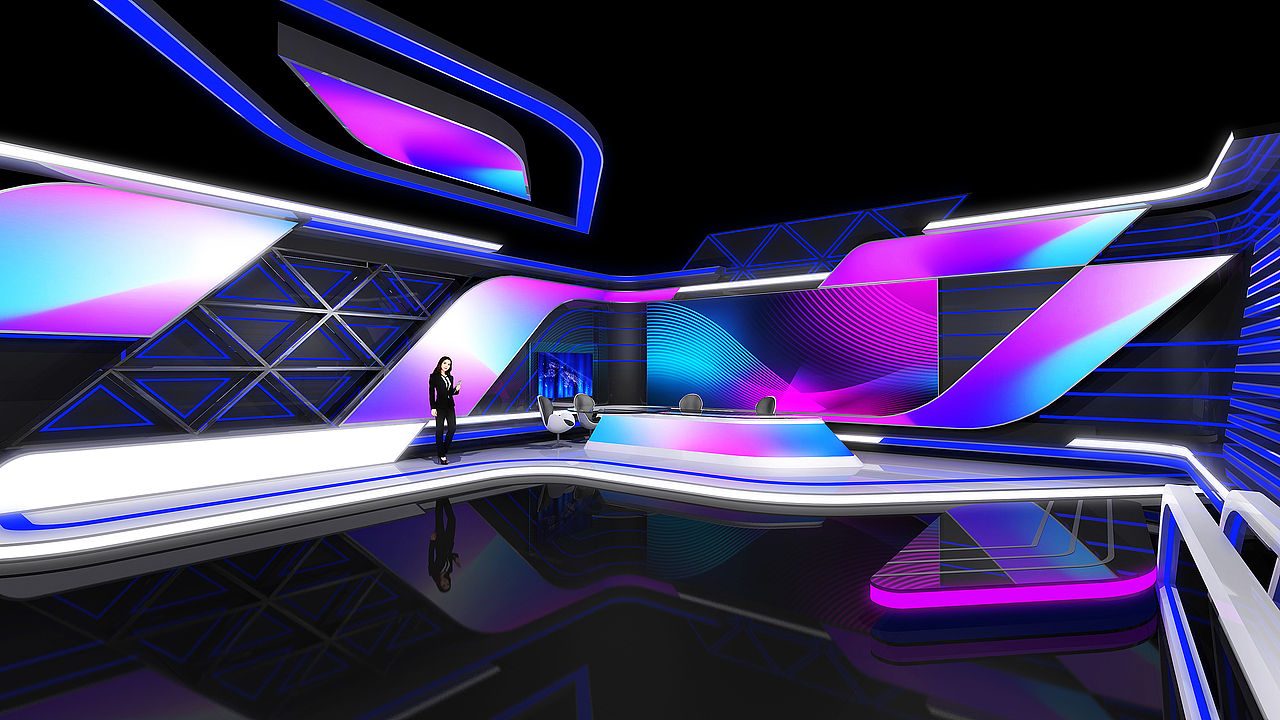 4K演播厅_三流舞美设计-站酷ZCOOL