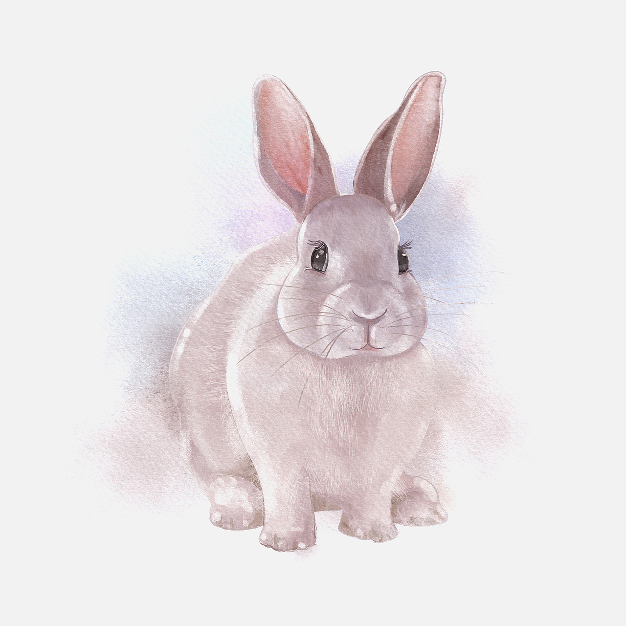 板绘元素-水彩可爱兔子#wow_隐舟YiiZ-站酷ZCOOL