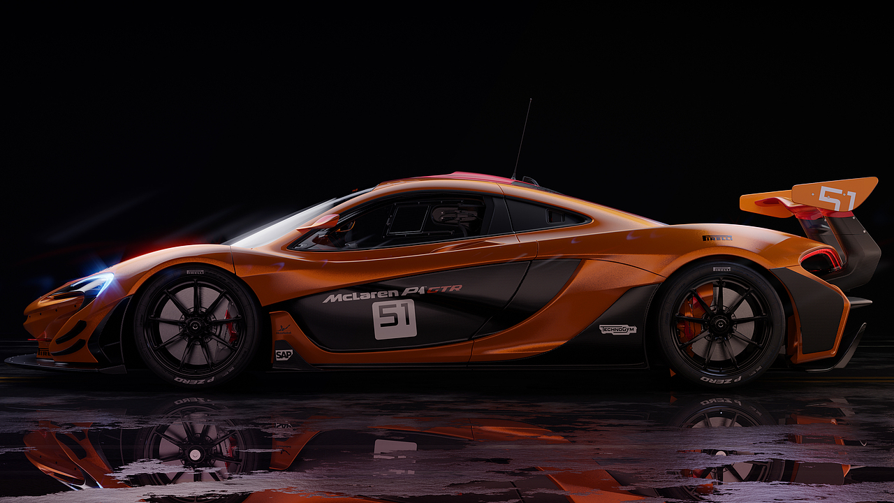McLaren P1 GTR 2016-汽车渲染_在养鱼嗦-站酷ZCOOL