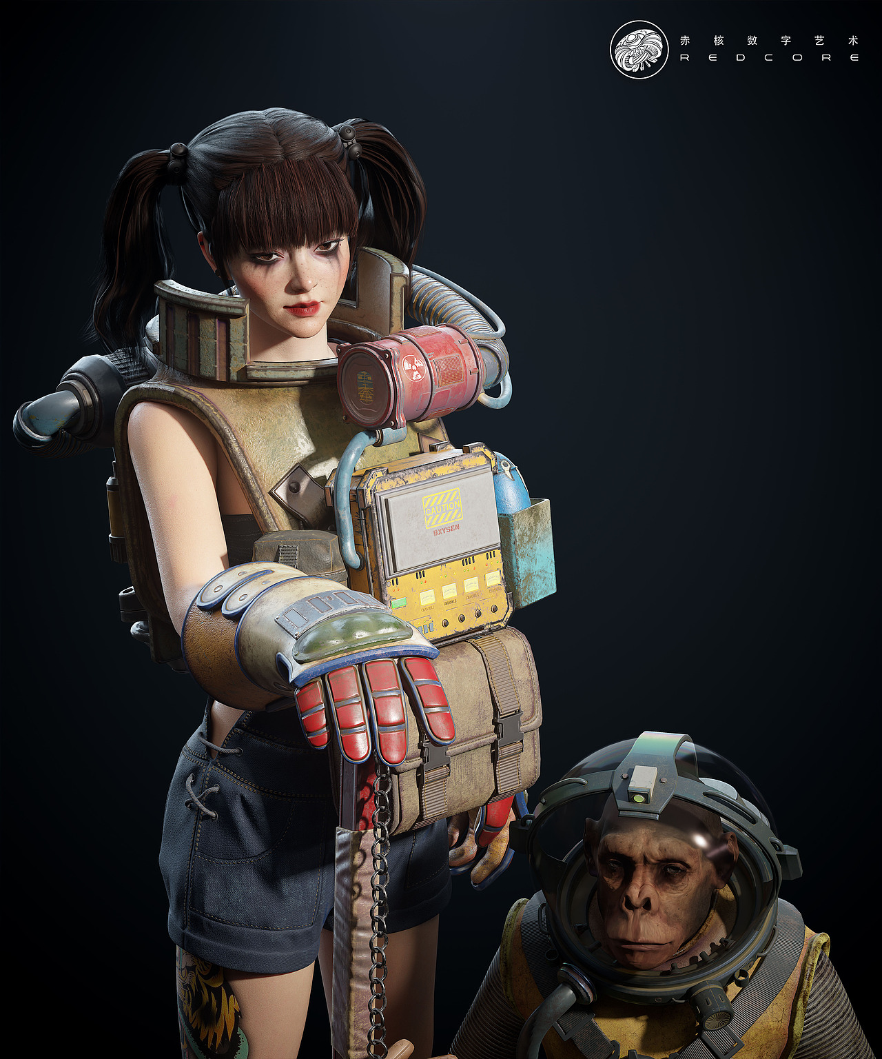 【次世代角色建模】MAYA+ZBrush硬表面建模的综合习作_赤核数字艺术-站酷ZCOOL